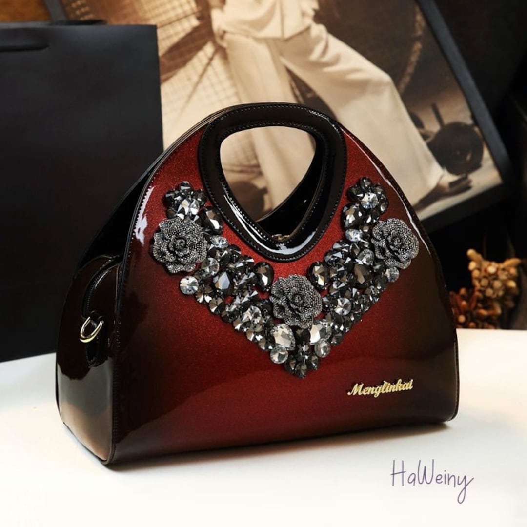 Luxury Fashion Diamond Women Handbag Female Dumpling Bag - Etsy