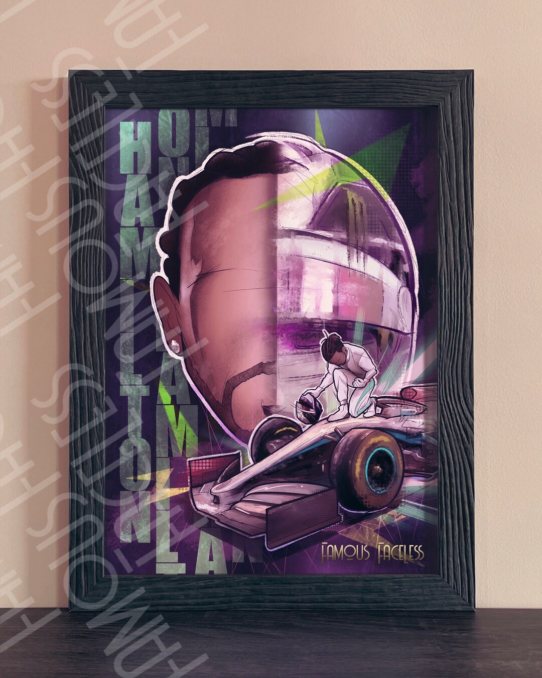 A4 Lewis Hamilton Digital Print - Etsy