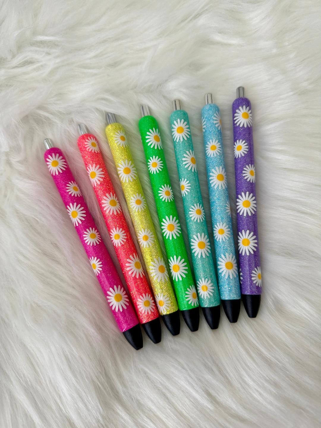 Daisy Pens, Glitter Pens, Flower Pens, Customized Pens - Etsy