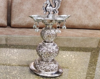 German Silver Lamp - Etsy