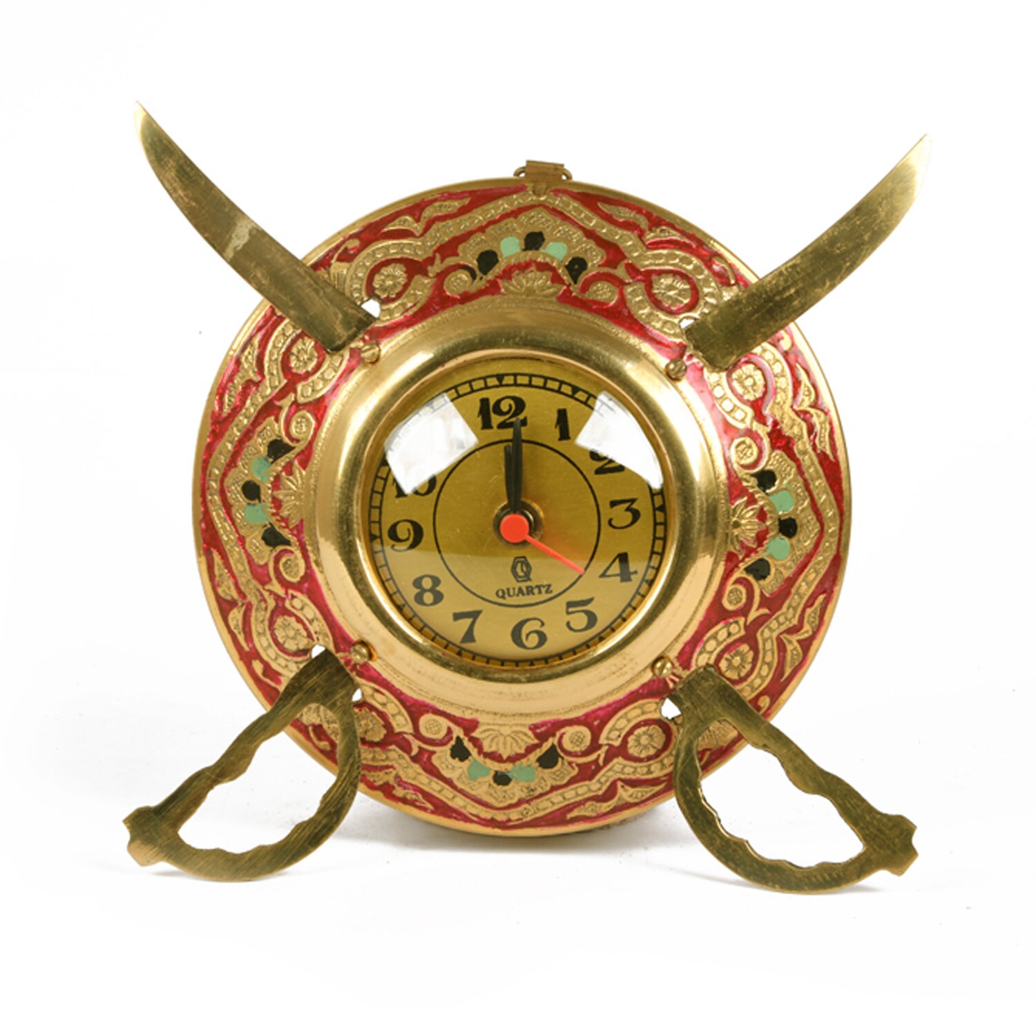 Metal & Brass Wall Clock Sword Design Wall Clock Indian - Etsy