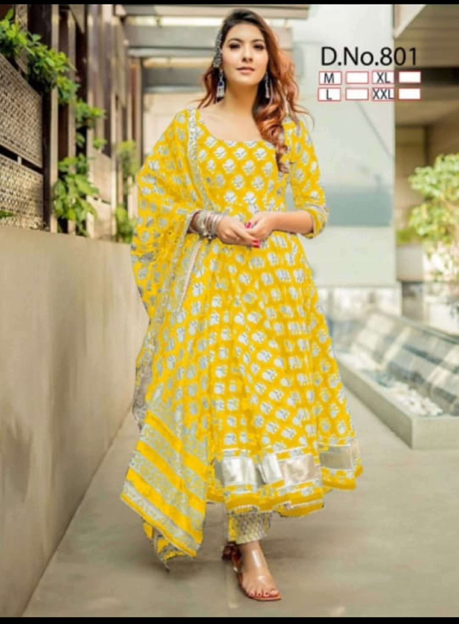 Beautifull Blue Color Cotton Anarkali Kurti Pant With Voil - Etsy