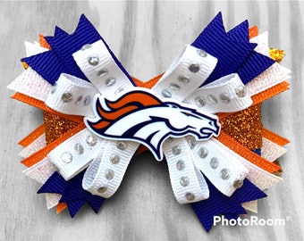 Broncos Hair Bow | Etsy