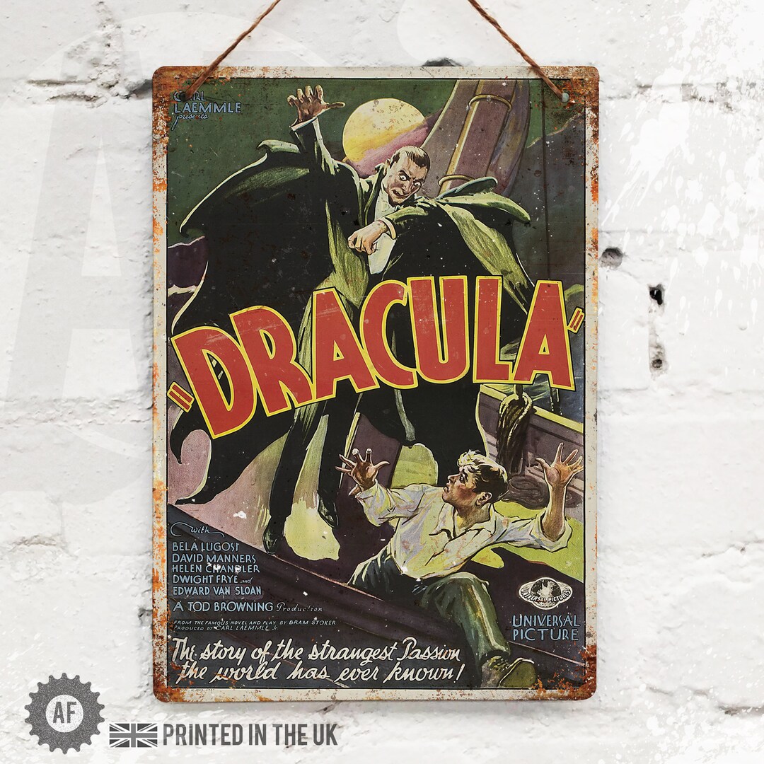 Dracula Metal Sign Lager Beer Pub Perfect for Shed or Mancave Retro ...