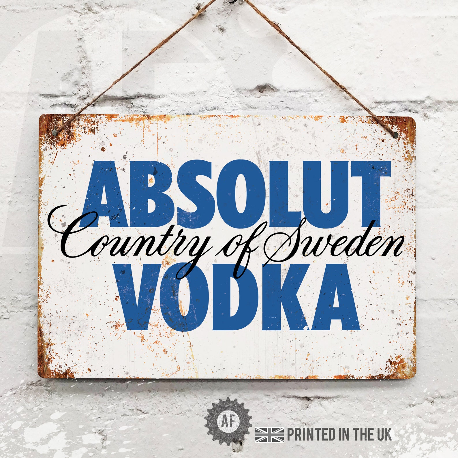 Absolut Vodka Metal Sign Lager Beer Pub Perfect for Shed or - Etsy
