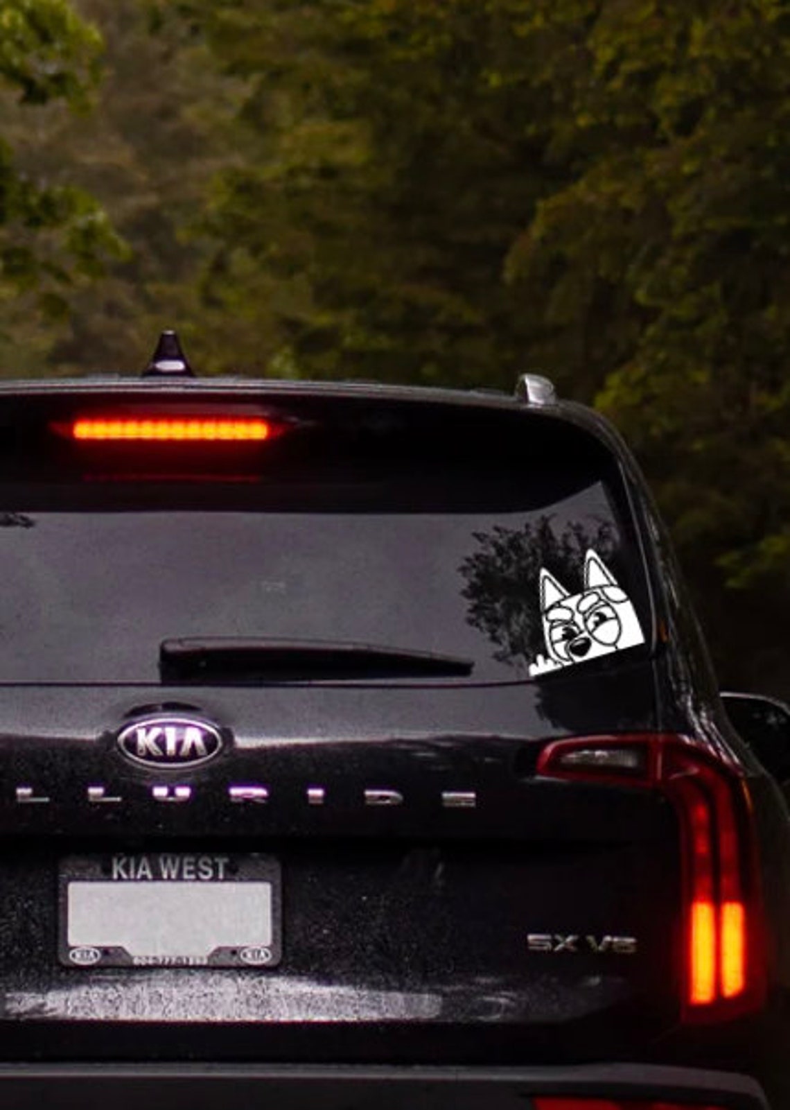 BLUEY MUFFIN DECAL Middle Finger Muffin Gifts for Dad Bluey Car Decal ...