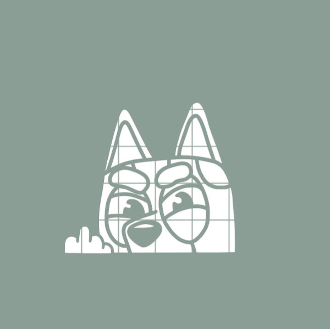 BLUEY MUFFIN DECAL Middle Finger Muffin Gifts for Dad Bluey Car Decal ...