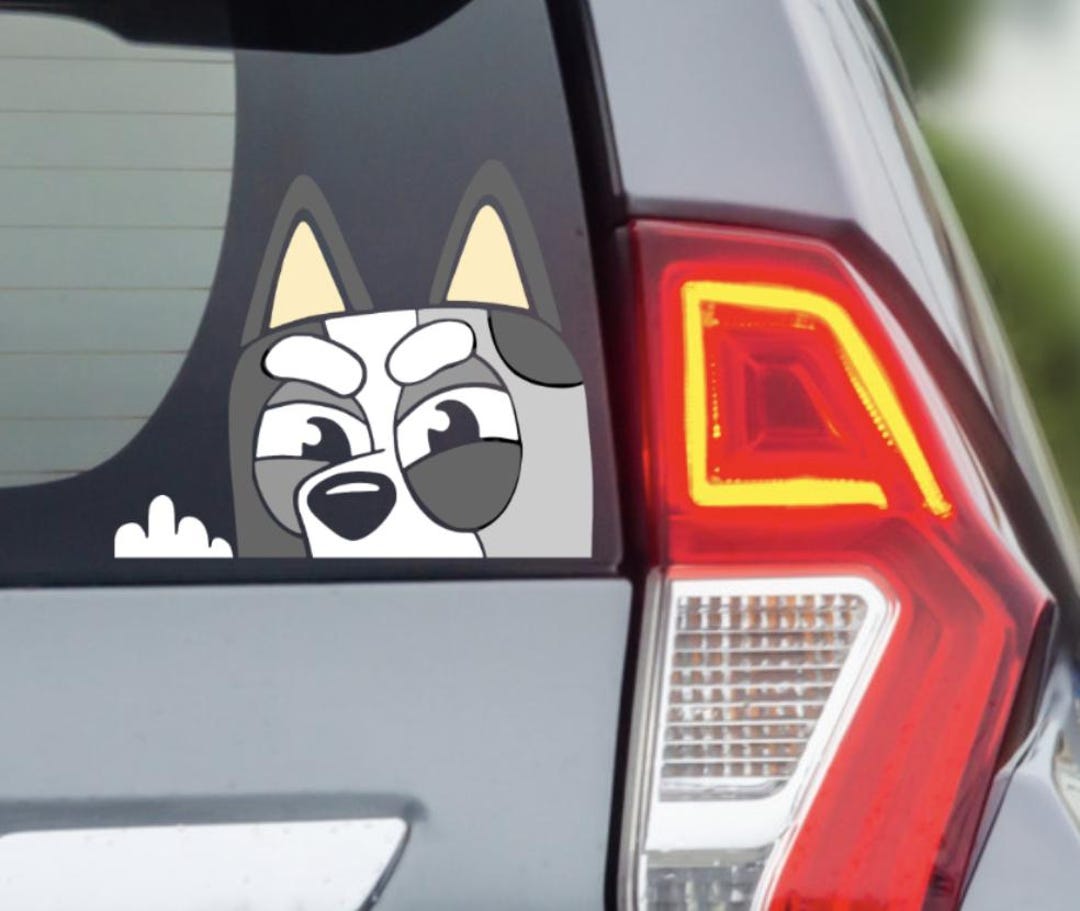 BLUEY MUFFIN DECAL Muffin Middle Finger Muffin Gifts for Dad Bluey Car Decal Gifts Under 15 Full Color Muffin Muffin Sticker Etsy