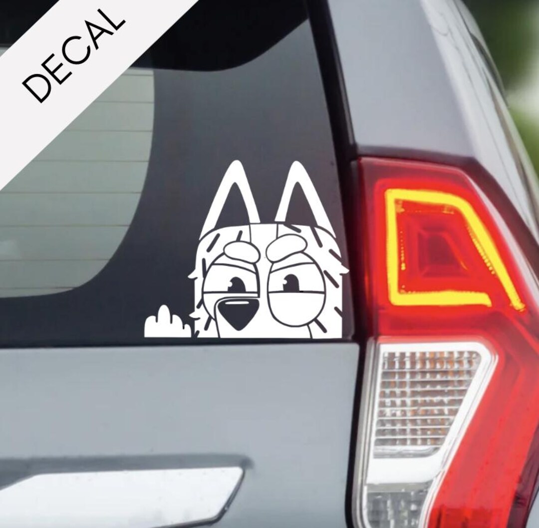 BLUEY CHILLI DECAL | Chilli Middle Finger | Gifts for Dad | Bluey Car ...