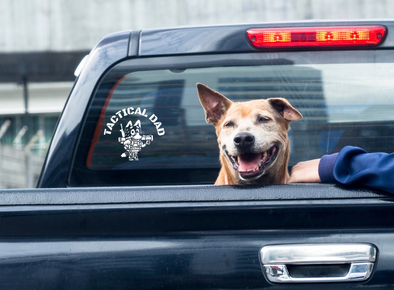 BLUEY CAR DECAL Tactical Dad Bandit Heeler Bluey Dad Gifts for Dad ...