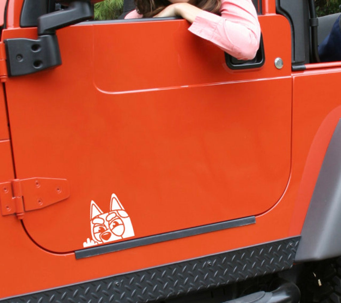 BLUEY MUFFIN DECAL Middle Finger Muffin Gifts for Dad Bluey Car Decal ...