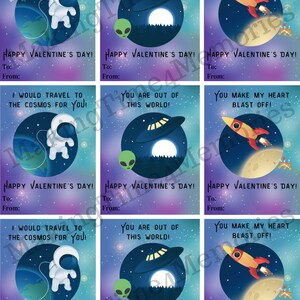 Outer Space Classroom Valentines - Etsy