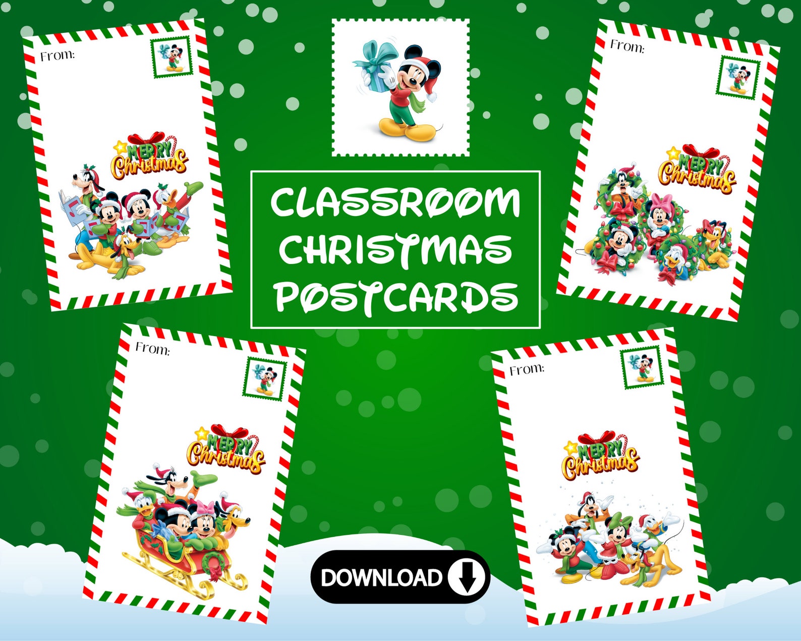 Printable Christmas Postcards | Printable Christmas Cards | Classroom ...