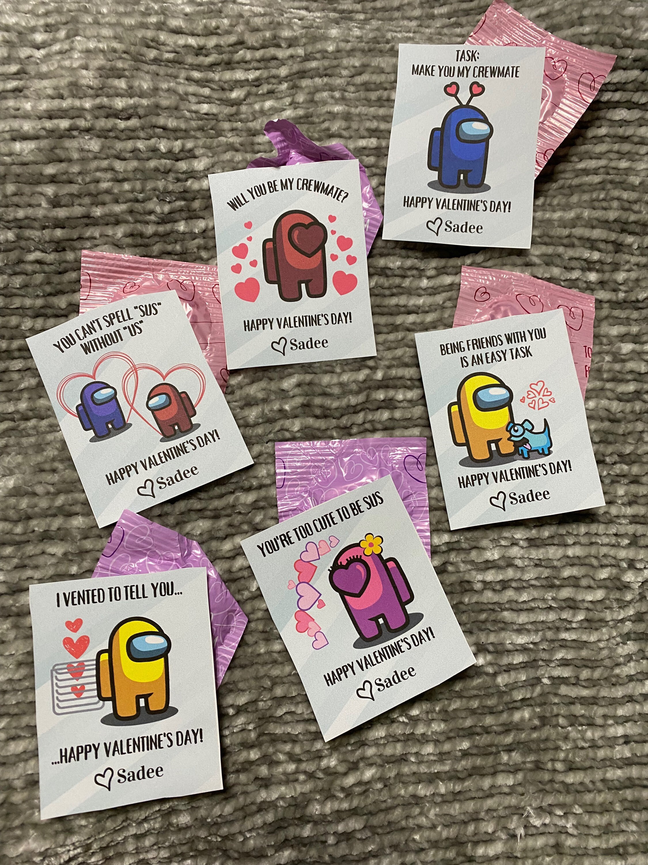 Printable Valentine's Day Cards | Among Us | Astronauts | PDF | Instant ...