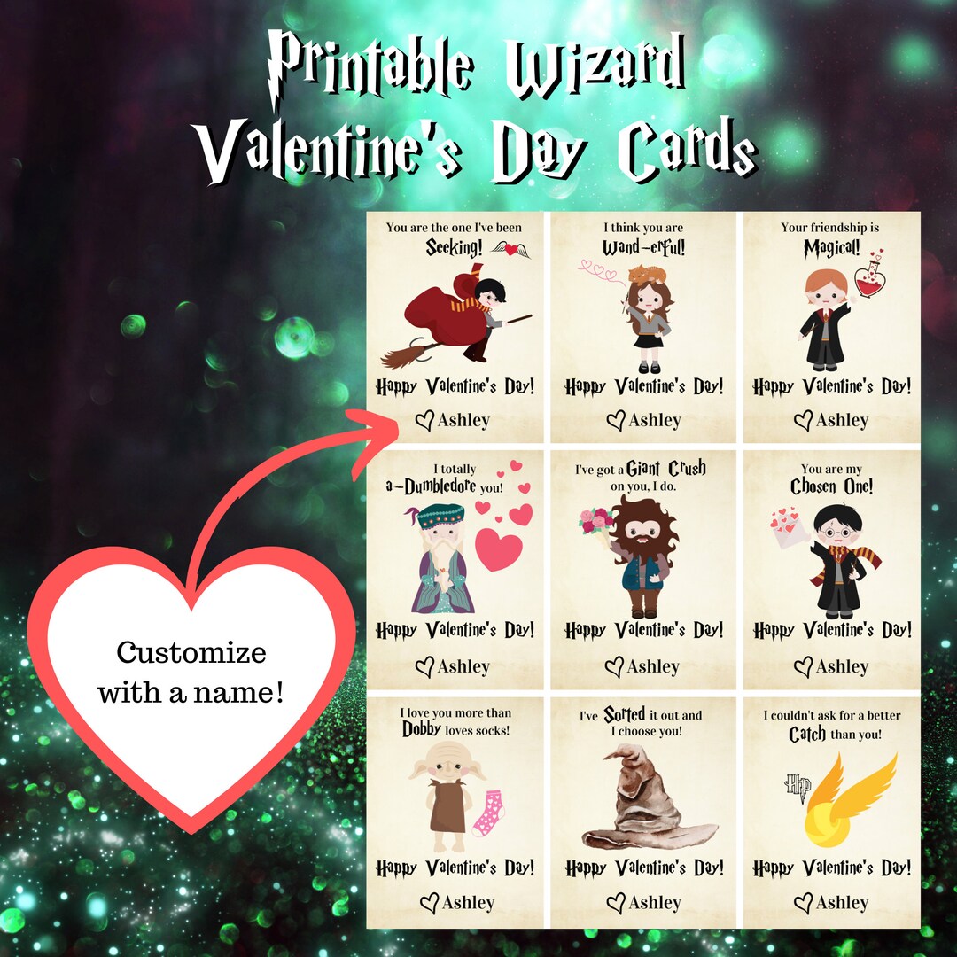 Printable Valentine's Day Cards | Printable Valentines | Wizards | PDF ...