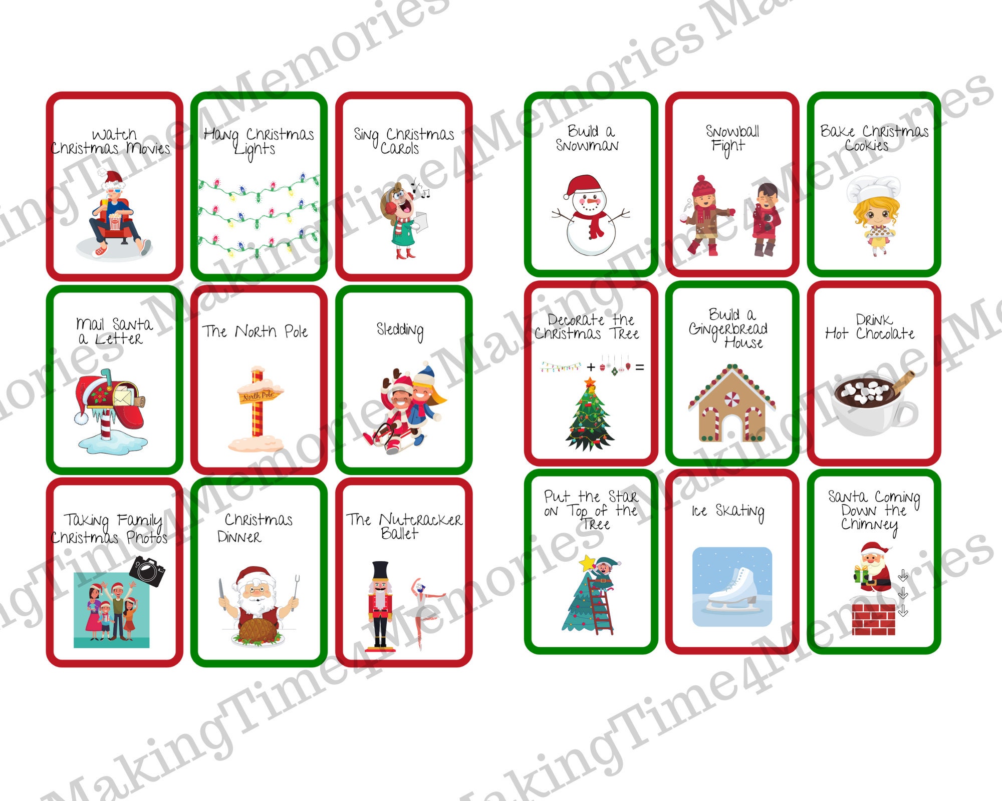 Printable Christmas Charades | Christmas Charades for Kids | Christmas ...