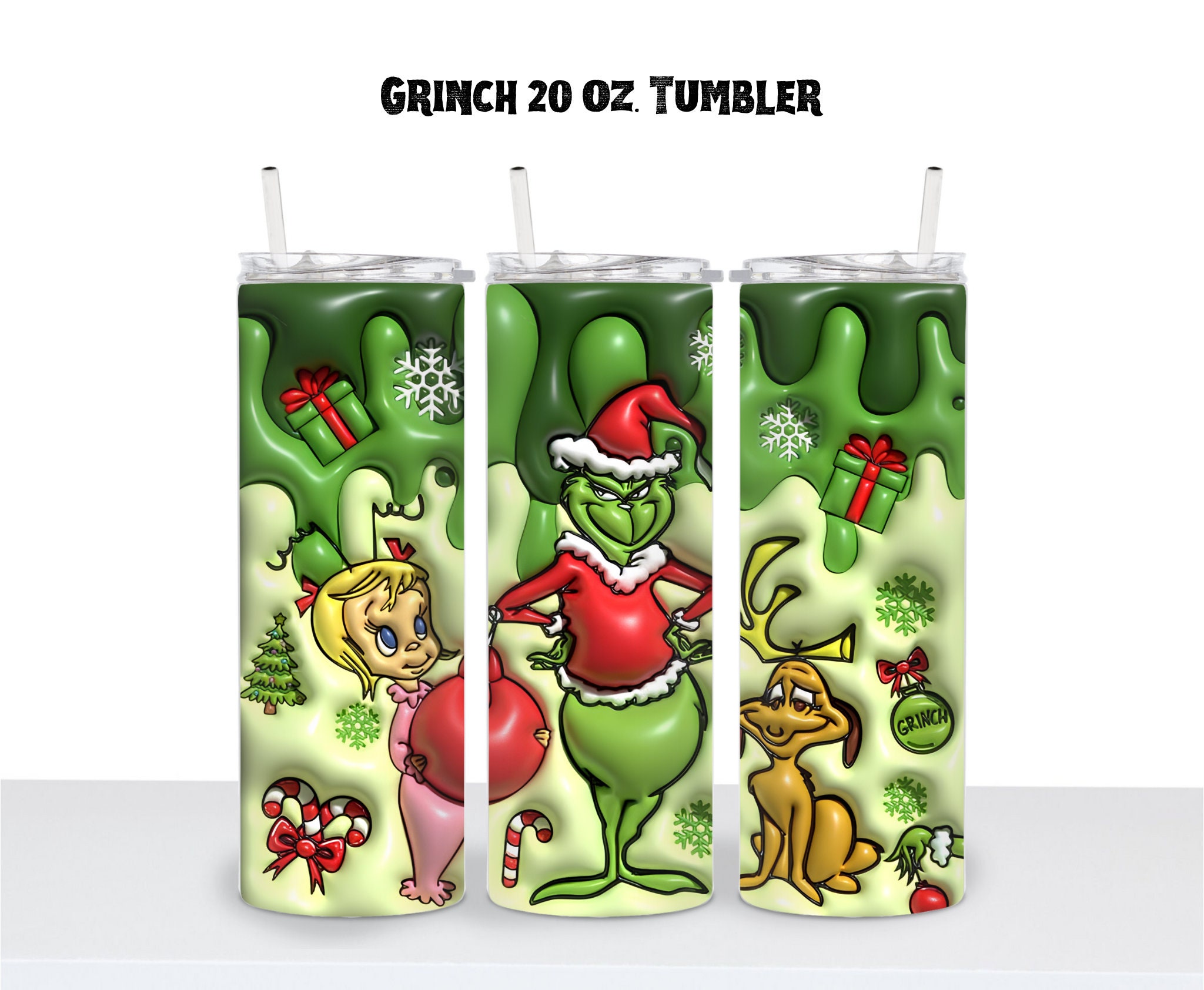 Grinch Christmas Tumbler | 20 Oz Stainless Steel Sublimated Design - Etsy