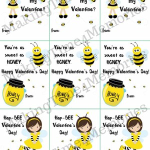 Printable Valentine's Day Cards | Honey Bee Valentines | Bee Valentines ...