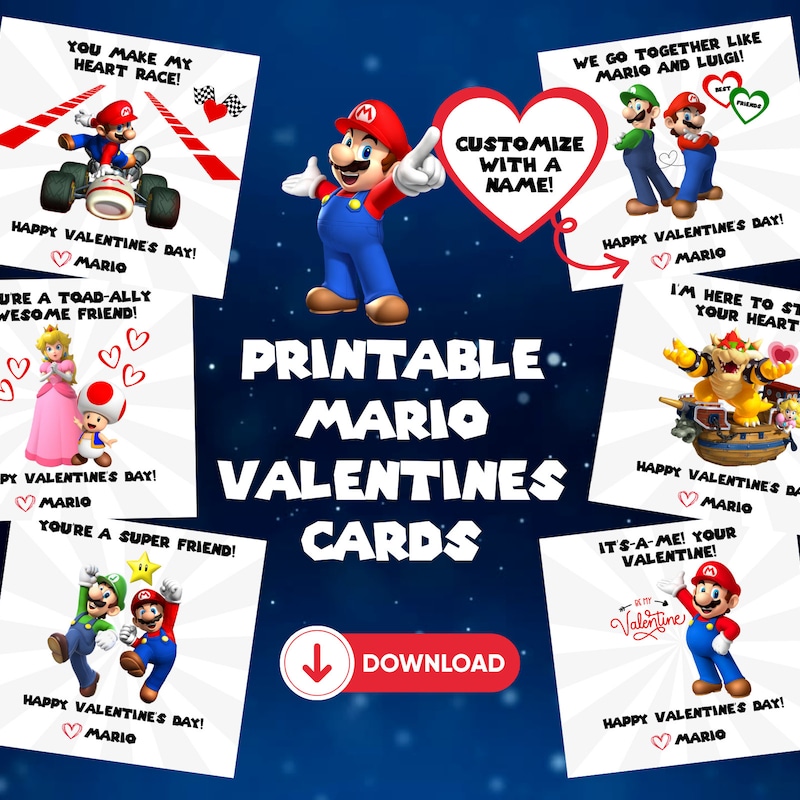 Mario Printables - Etsy