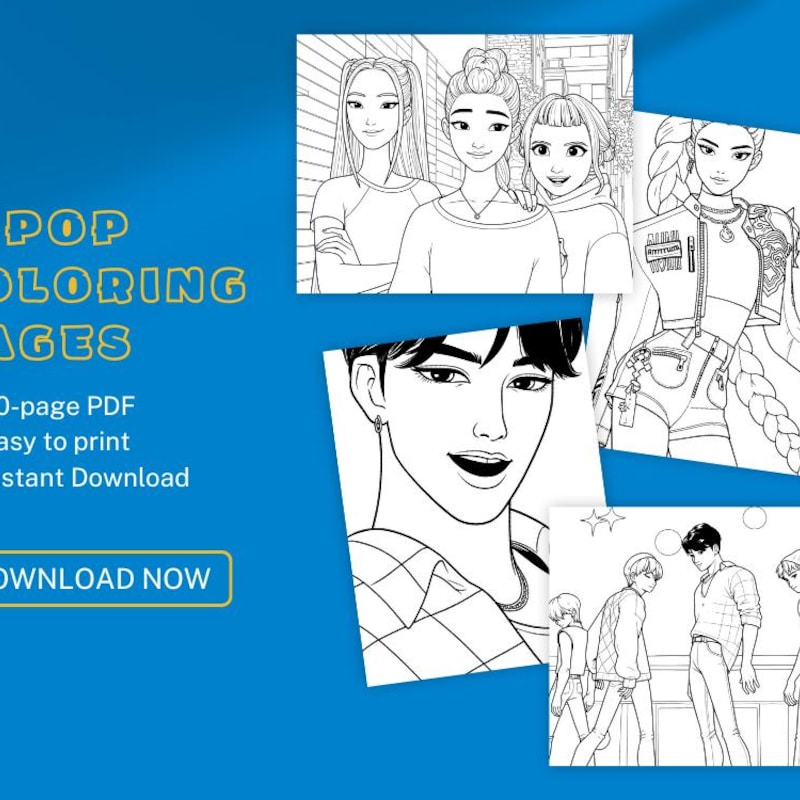 Huntrix Coloring Pages - Etsy