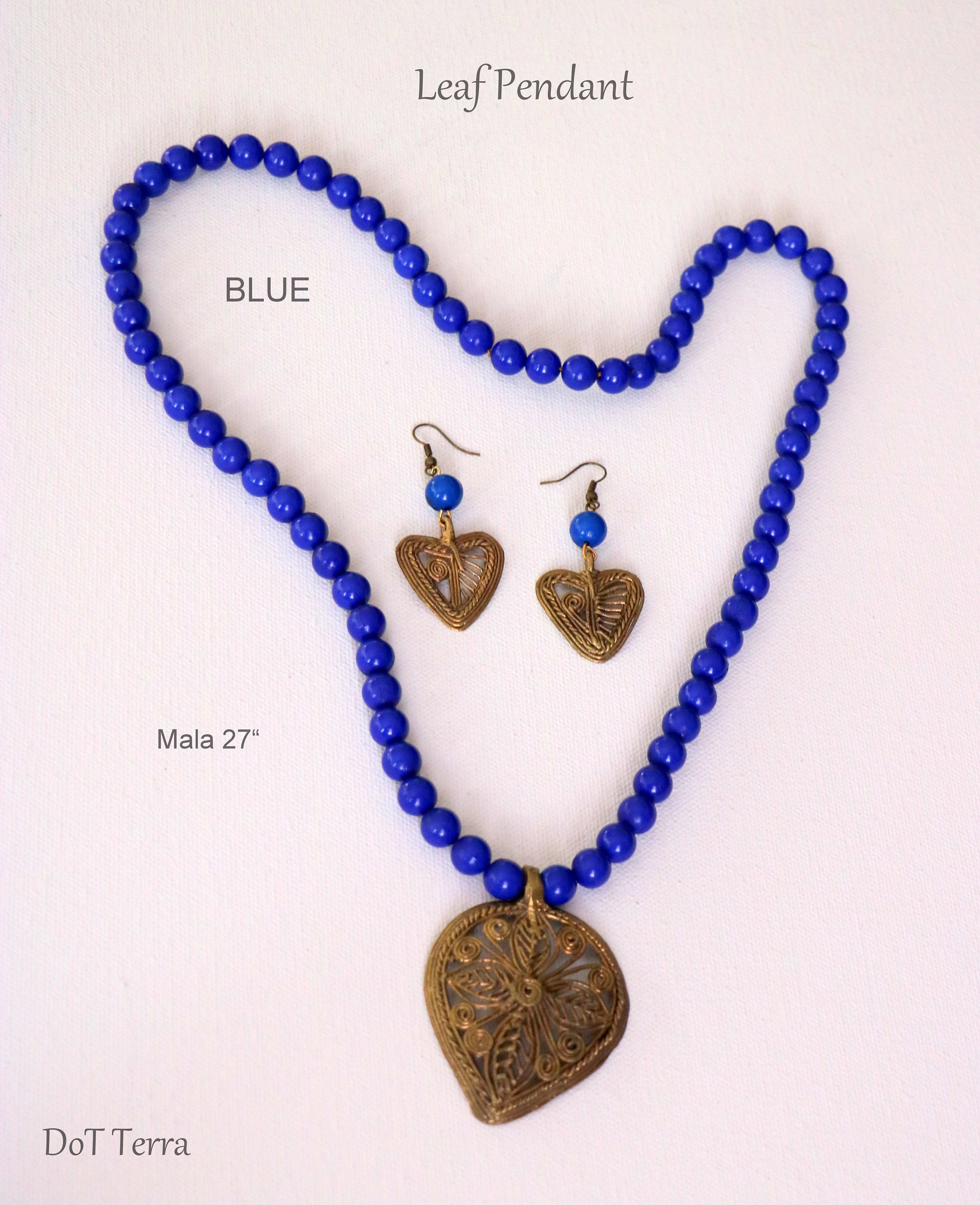 Dokra Pendant Necklace Sets Round Pendants Leaf Heart - Etsy UK