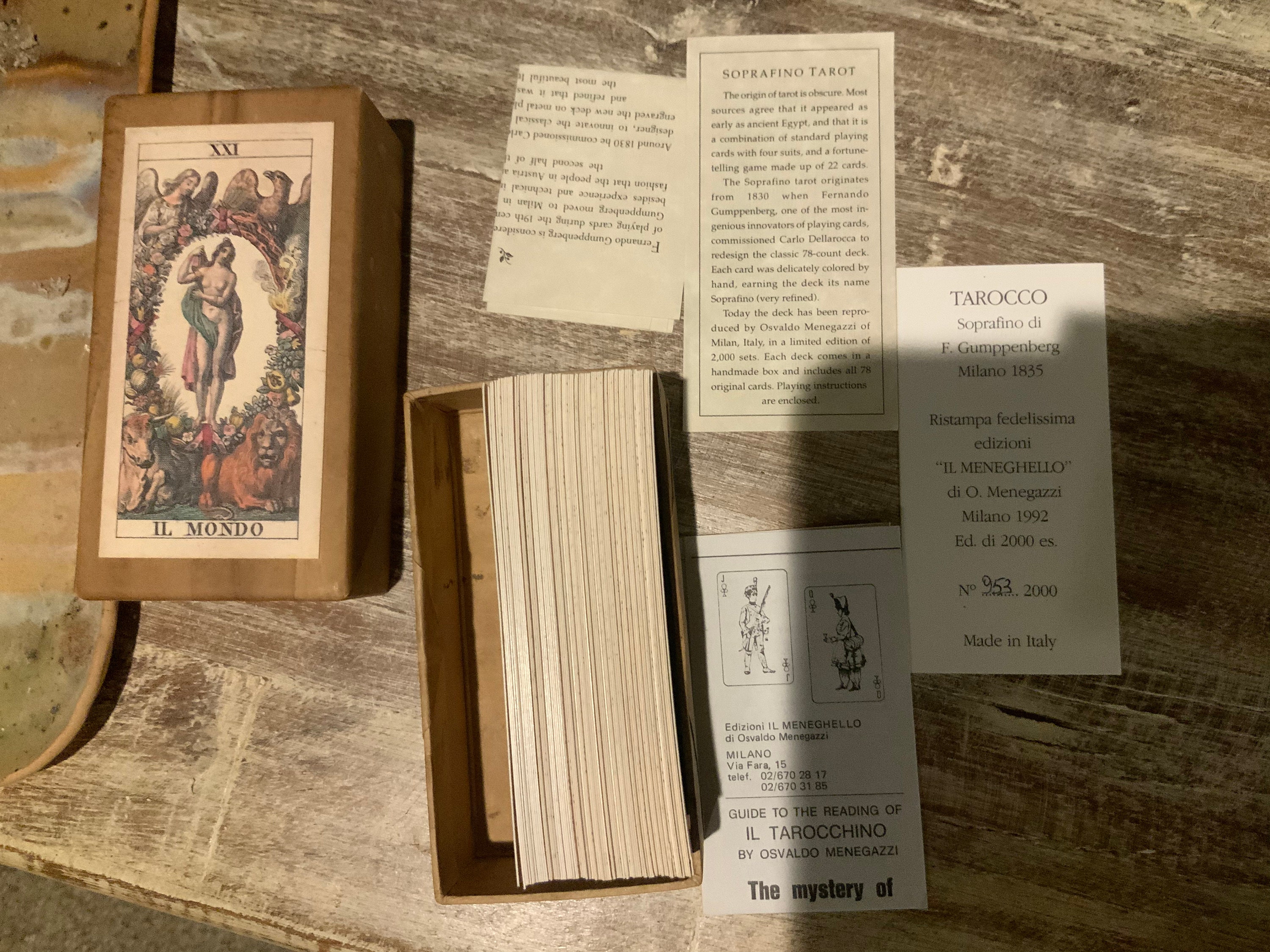 1992 Tarocco Soprafino 78 Card Tarot Deck Gumppenberg - Etsy
