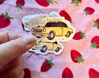 Harry Styles Keep Driving Car Sticker - Etsy