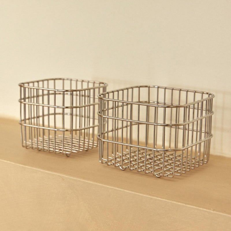 Chrome Wire Storage Baskets - Etsy