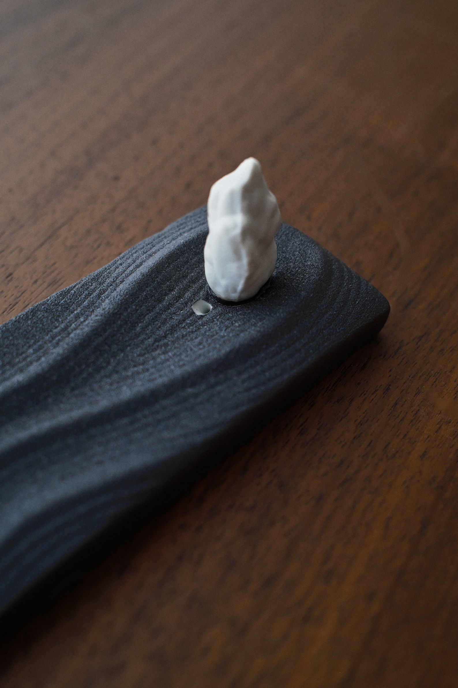 Concrete Japanese Zen Garden Inspired Incense Holder Long Plates, Black ...