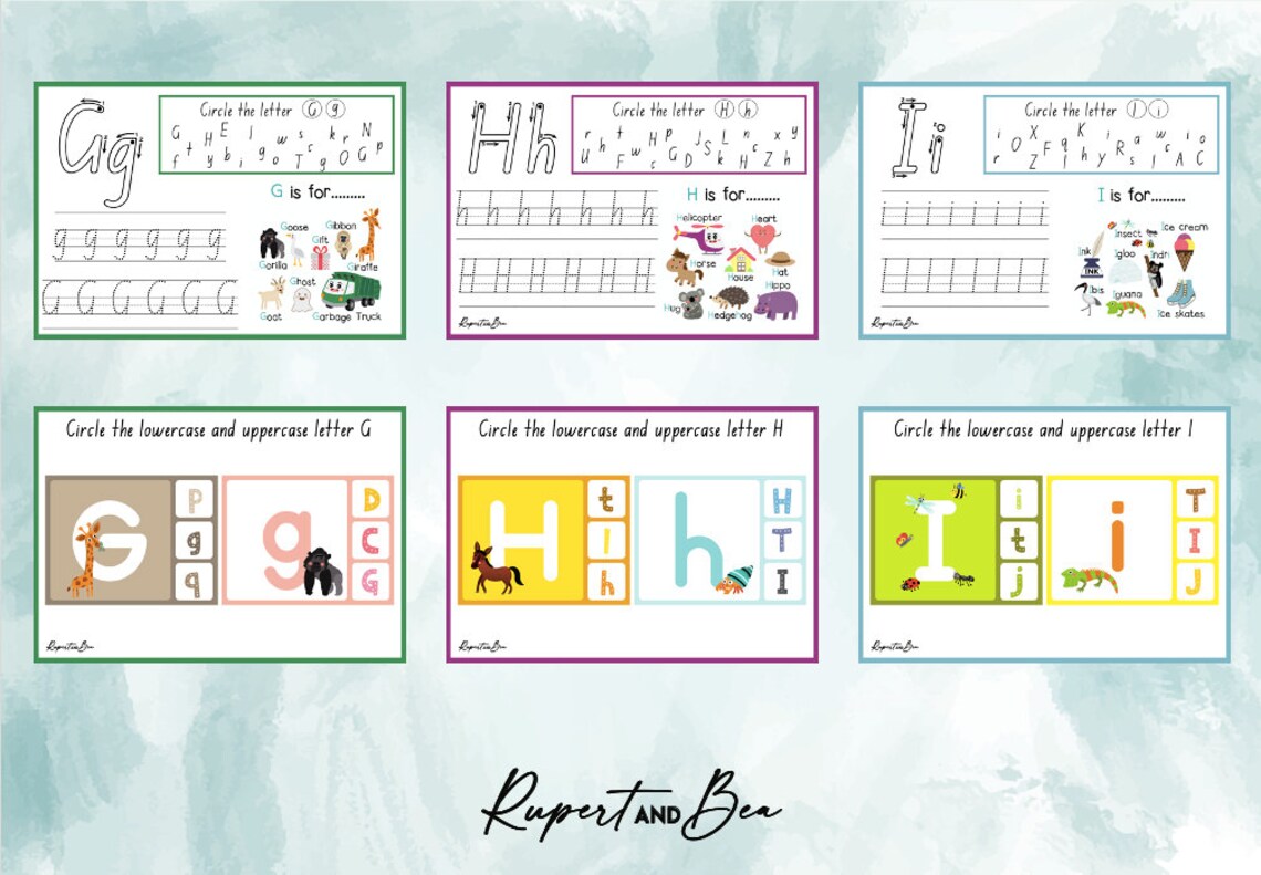 DIY Printable Busy Book Alphabet Pack DIGITAL DOWNLOAD Worksheet 53 ...