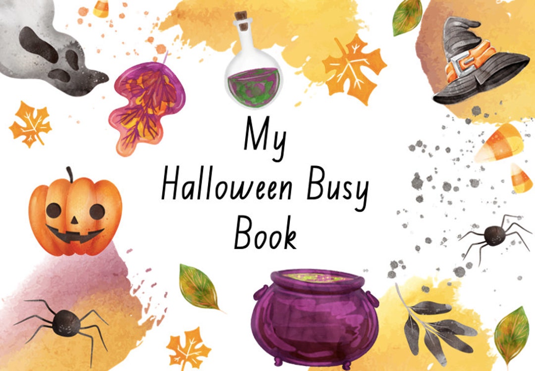 Halloween Busy Book DIY Printable DIGITAL DOWNLOAD Worksheets (20 Pages ...