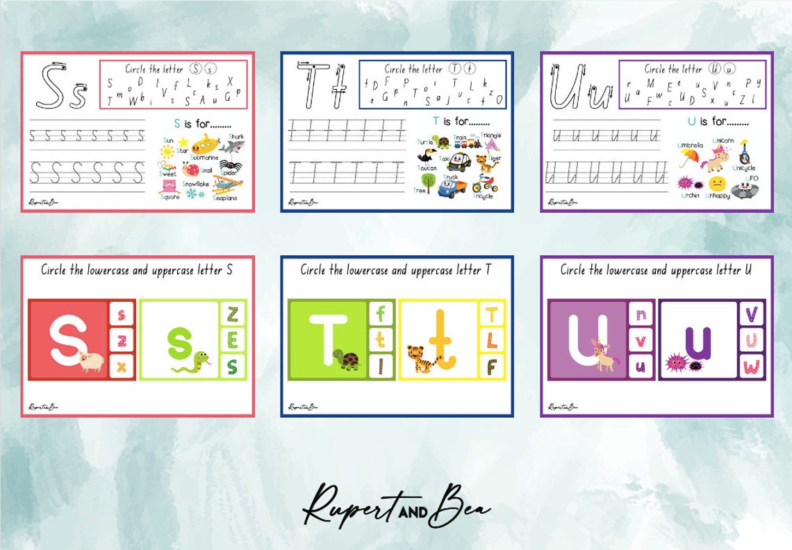 DIY Printable Busy Book Alphabet Pack DIGITAL DOWNLOAD Worksheet 53 ...