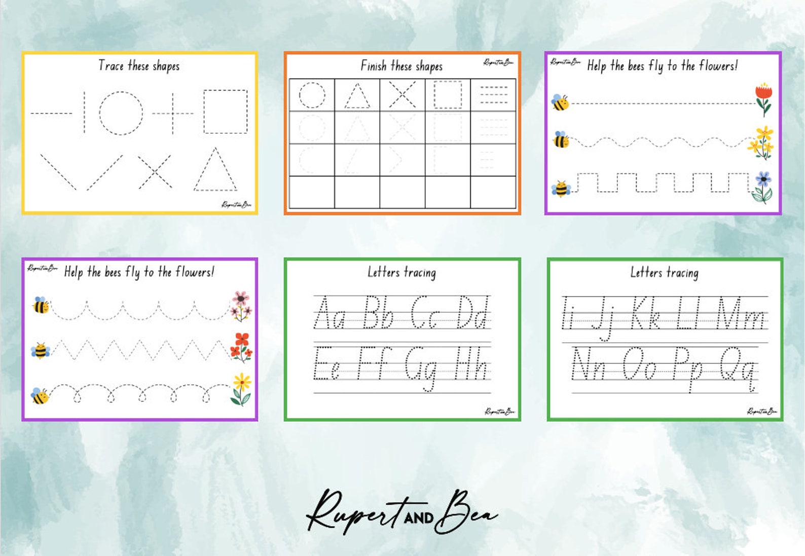 DIY Printable Busy Book Handwriting Pack DIGITAL DOWNLOAD Worksheet (22 ...