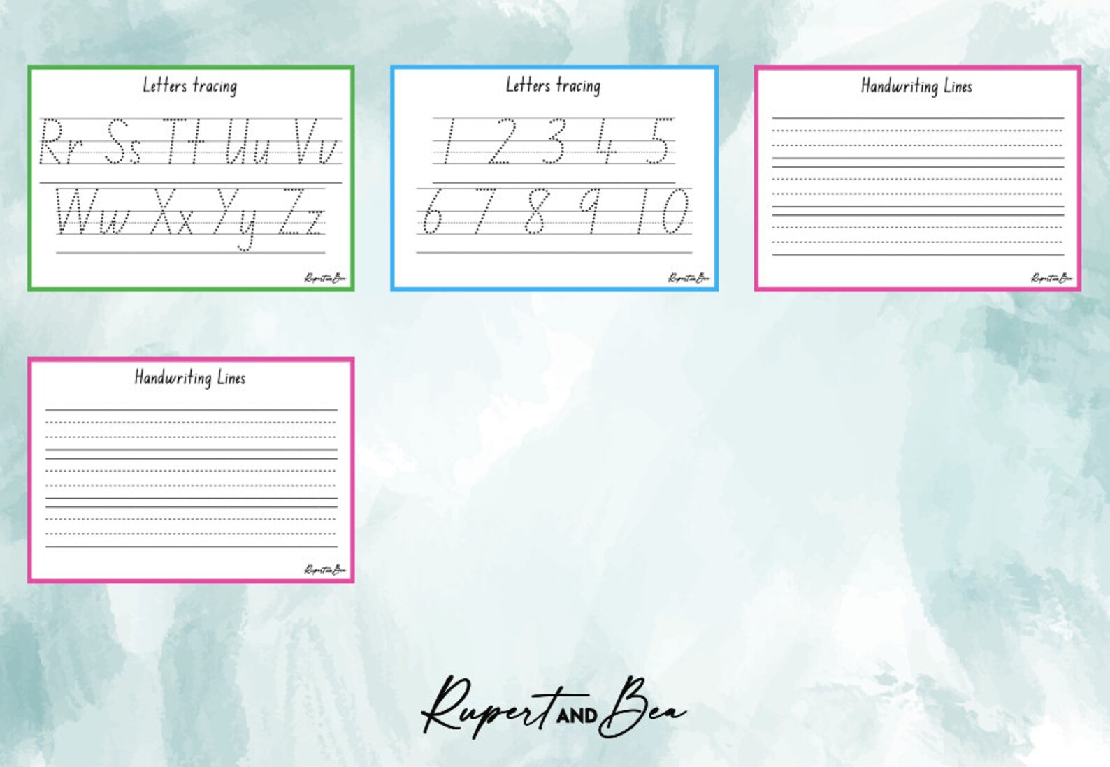 DIY Printable Busy Book Handwriting Pack DIGITAL DOWNLOAD Worksheet (22 ...