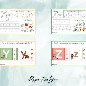 DIY Printable Busy Book Alphabet Pack DIGITAL DOWNLOAD Worksheet (53 ...