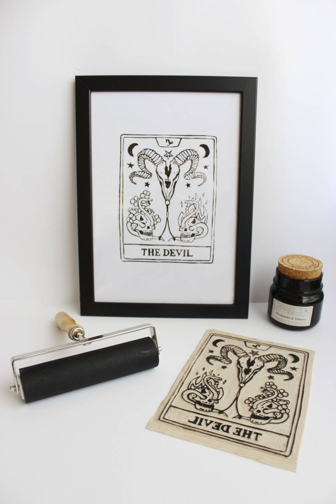 Zodiac Tarot Card Print The Devil / Capricorn | Etsy