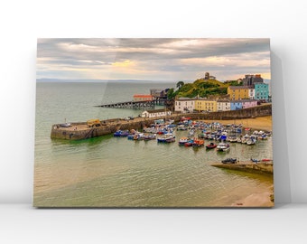 Watercolour Print, Tenby Harbour, Pembrokeshire, Wales, Size in 14 X 11 ...