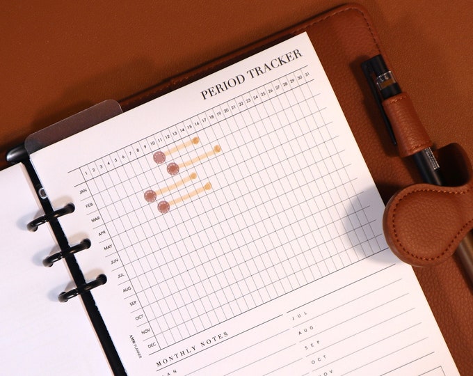 Period Tracker, Menstrual Cycle Tracker, Period Log | Planner Insert ...