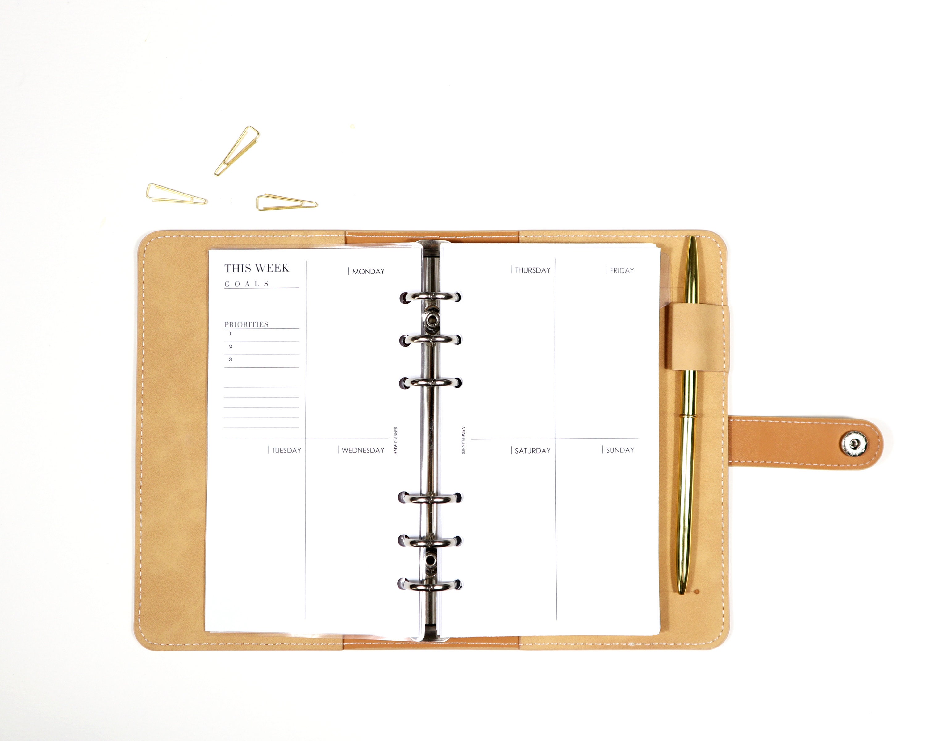 Weekly Planner Inserts Box Style Undated Vertical A5 | Etsy