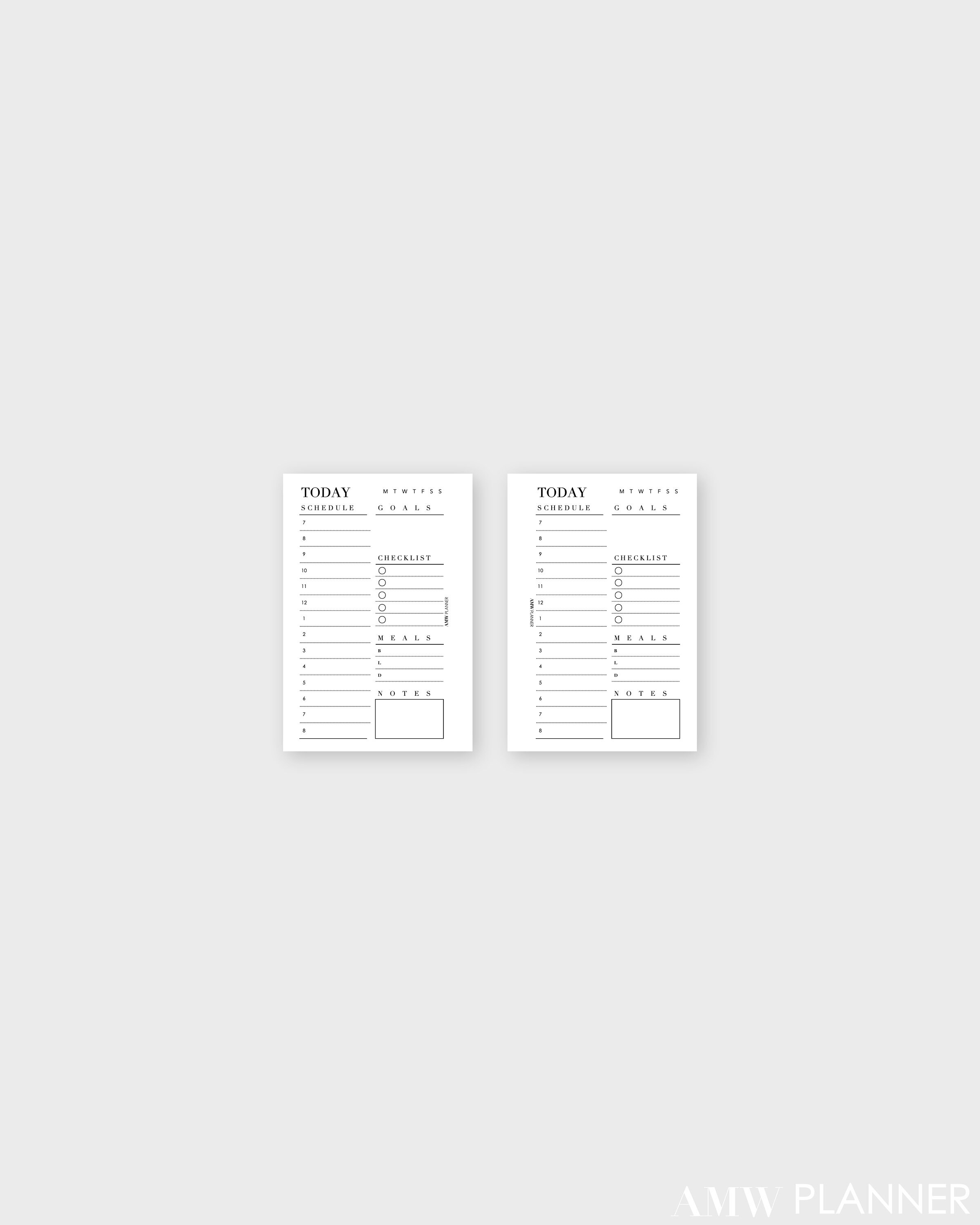 Daily Planner Undated Daily Planner Insert A5 Personal | Etsy