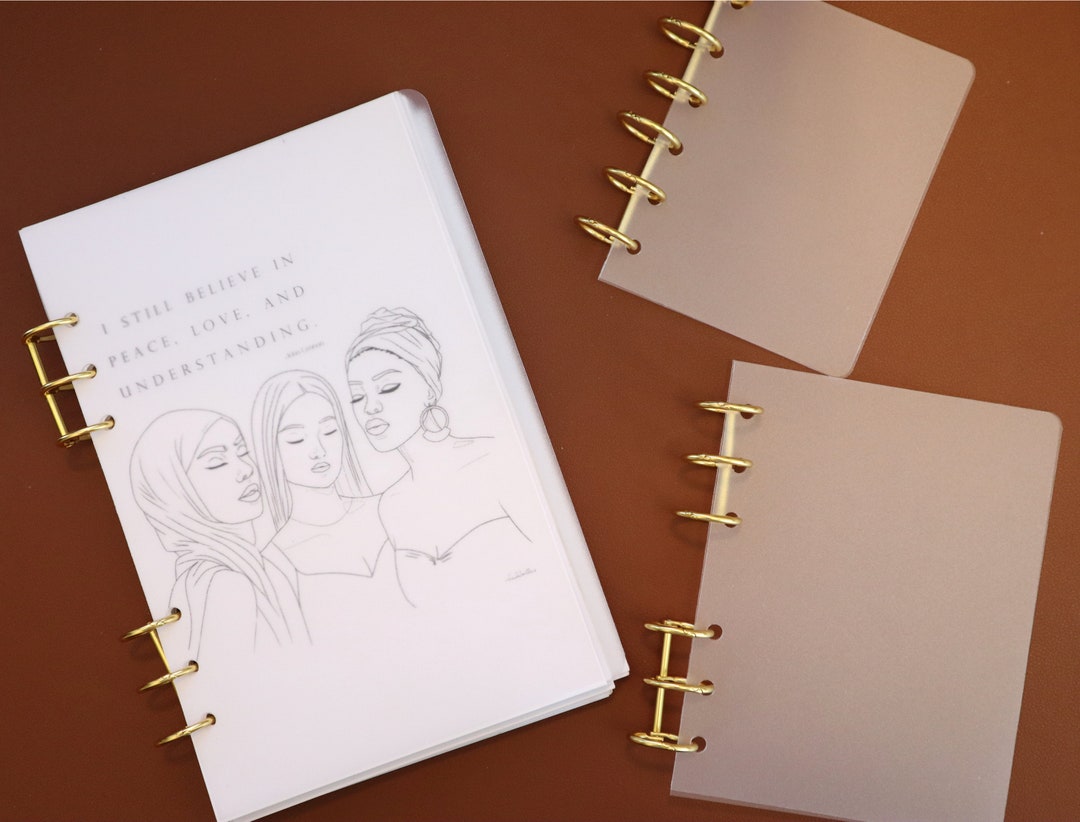 Frosted Plastic Planner Cover | Gold Ring | Planner Archive | A5 ...