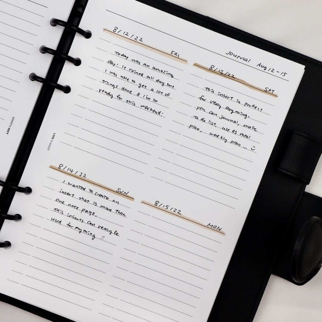 4 Notes on One Page I Printed, Transparent, A5, Half Letter, Personal ...