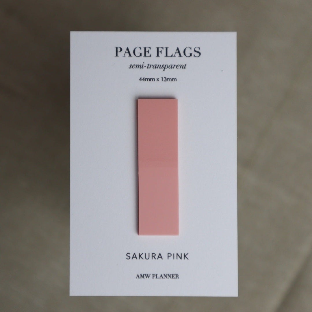 Transparent Page Flags Sakura Pink - Etsy