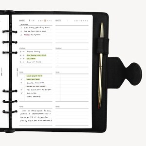 Daily Planner | 2 Days on 1 Page | A5 Personal Wide Half Letter Disc ...