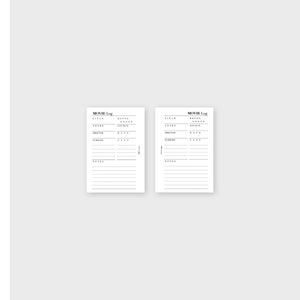 Movie Log, Film Journal on One Page | Planner Insert | A5, Half Letter ...