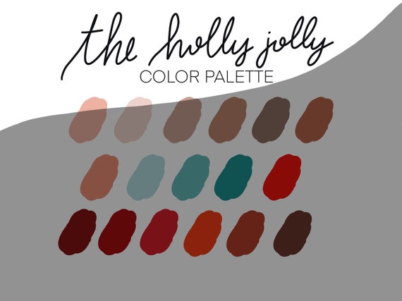 The Holly Jolly Color Palette | Etsy