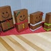 Wood Block Gingerbread Family, Wooden Gingerbread Man Shelf Decor - Etsy