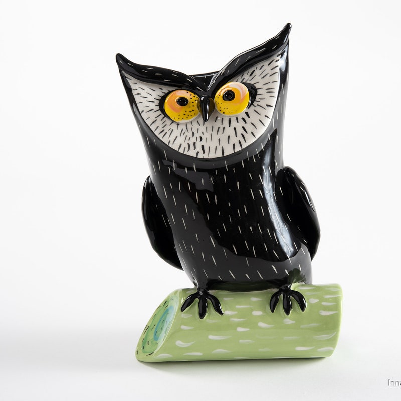 Ceramic Owl Sculpture - Etsy