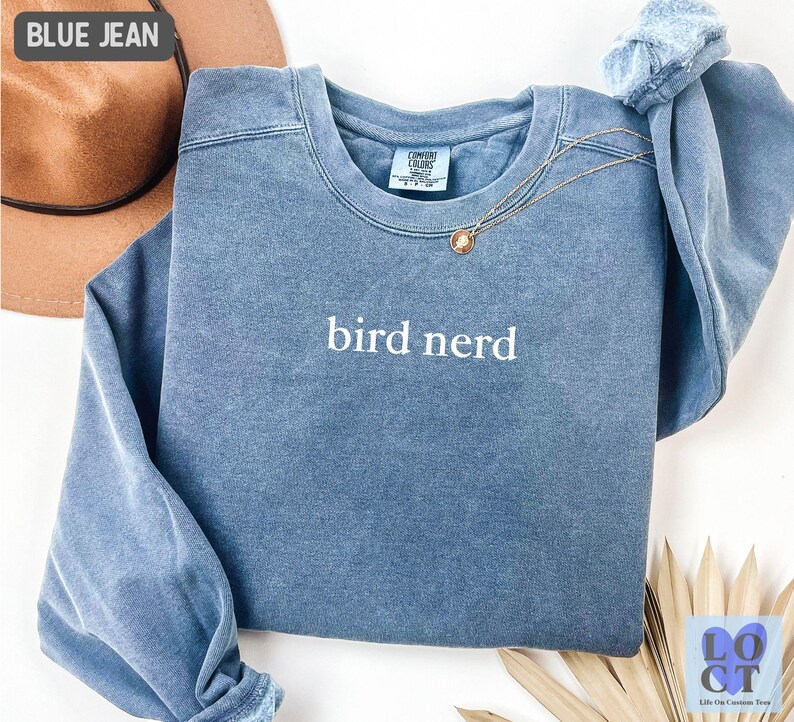 Comfort Colors Bird Nerd Sweatshirt, Retro Birdwatching Pullover ...