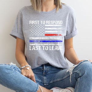 Support Law Enforcement Shirt, First Responder Tshirt, American Flag ...